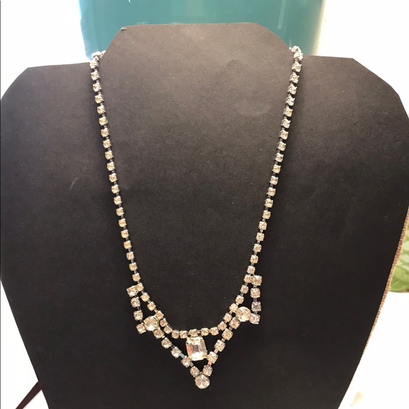 Vintage | Jewelry | Vtg Rhinestone Necklace 94s Choker Flapper | Poshmark